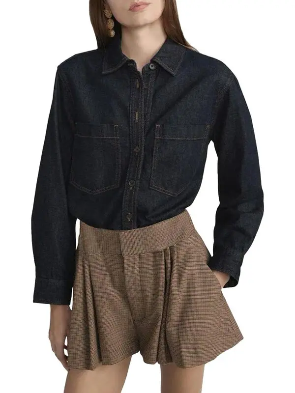 FRAME The Refract Mini Shorts - Brown Multi