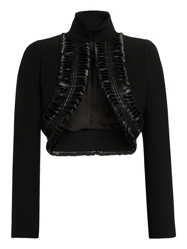 Alaïa Faux Leather-trimmed Jacket - 995 - Noir