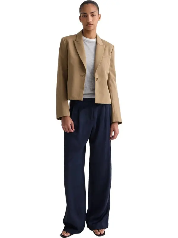 TWP Sawyer Cropped Blazer - British Khaki