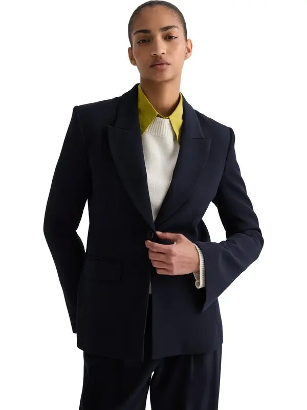 TWP Cavalry Twill Suiting Blazer - Midnight