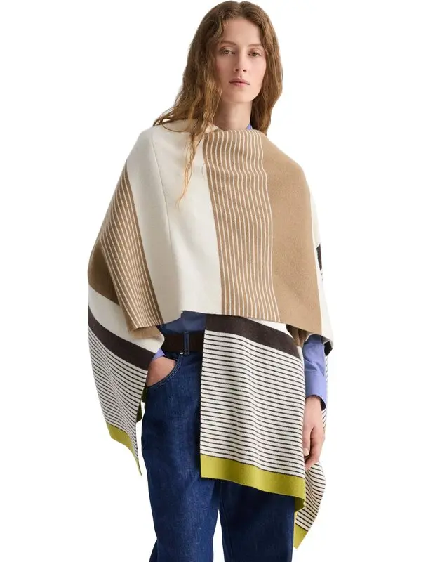 TWP Cashmere Wrapped Poncho - Multi