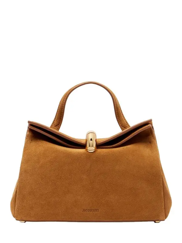 Jacquemus Valerie Small Suede Top-handle Bag - Brown