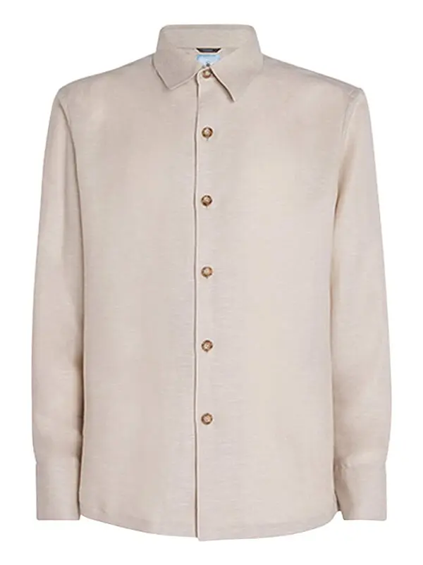 Colombo Cashmere-linen Shirt - Beige