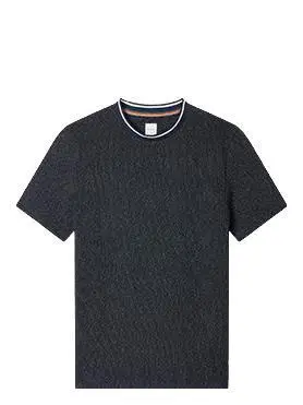 Paul Smith Navy Cotton-pique Contrast Collar T-shirt - Blue