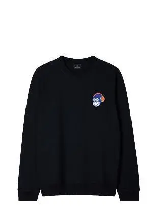 Paul Smith Embroidered 'monkey Headphones' Sweatshirt - Black