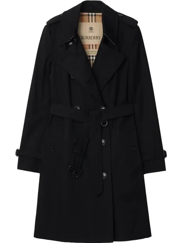 Burberry Mid-length Chelsea Heritage Trench Coat - Black