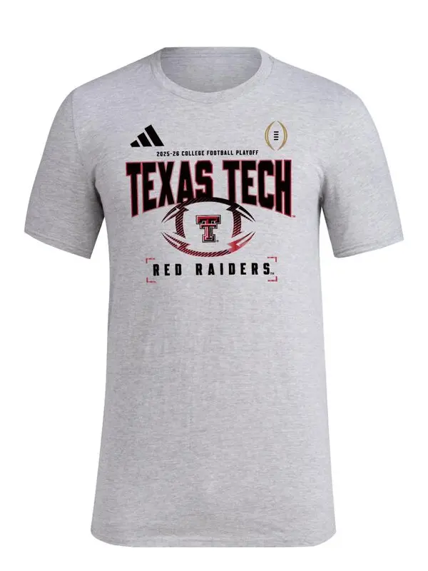 Adidas Texas Tech Raiders College Football Playoff Pregame T-shirt - Medium Grey Heather / Ncaa-txt-7tb