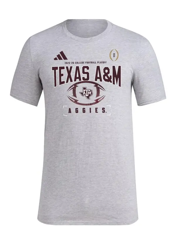 Adidas Texas A&m Aggies College Football Playoff Pregame T-shirt - Medium Grey Heather / Multi