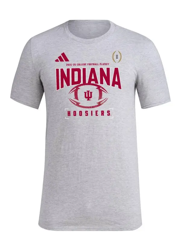 Adidas Indiana Hoosiers College Football Playoff Pregame T-shirt - Medium Grey Heather / Multi