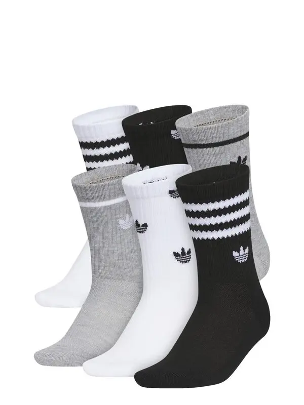 Adidas Originals Remix 4.0 6-pack Crew Socks - White / Black / Medium Grey Heather
