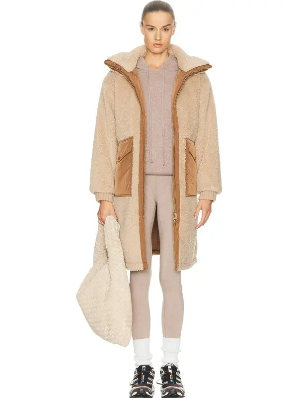 Varley Theia Reversible Coat - Light Taupe & Cocoa Dust
