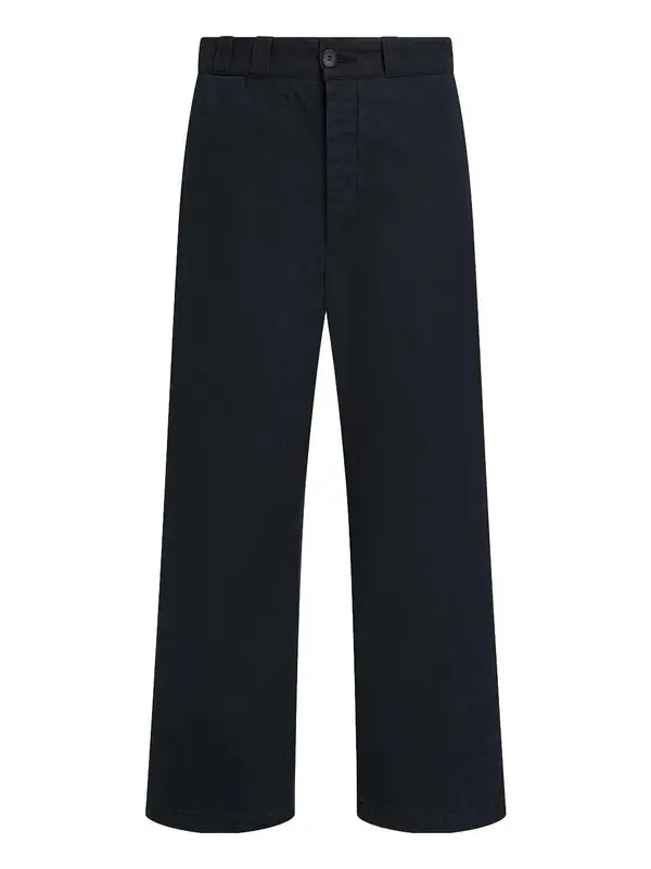 THE ELDER STATESMAN Workwear Norm Cottontwill Chinos - Black