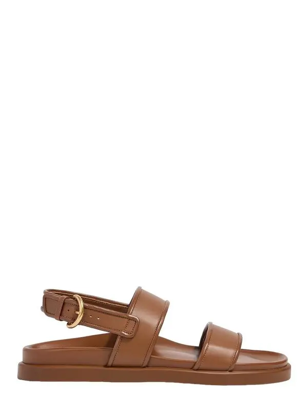 GIANVITO ROSSI Bilbao Leather Sandals - Brown