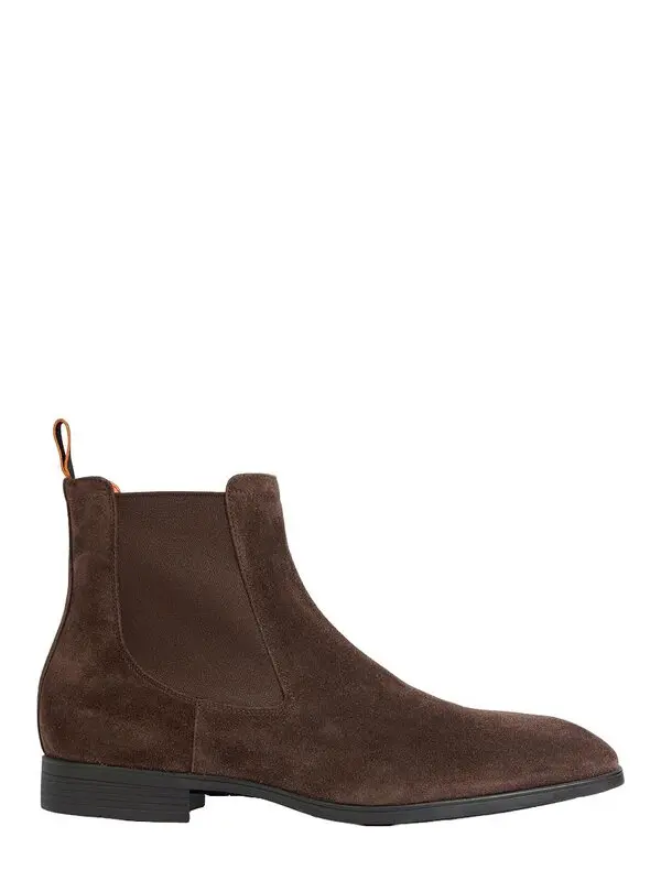 Santoni Detoxify Suede Chelsea Boots - Dark Brown