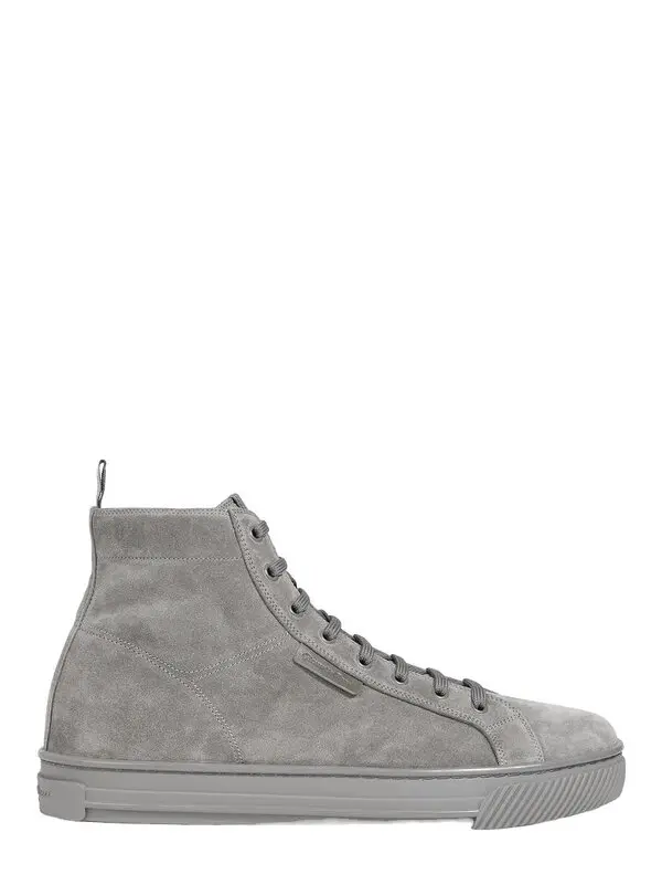GIANVITO ROSSI 360 Suede High-top Sneakers - Gray