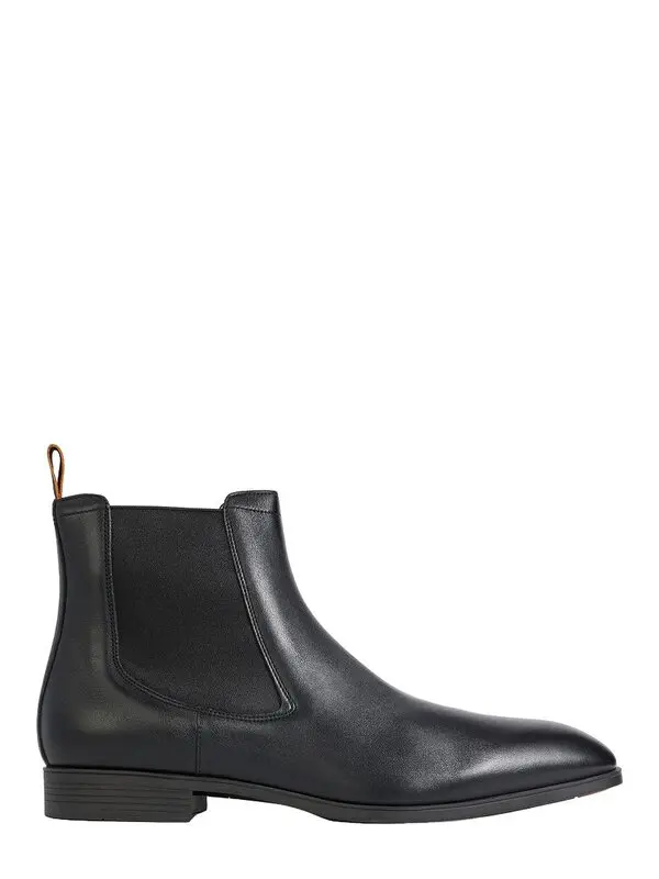 Santoni Leather Chelsea Boots - Black