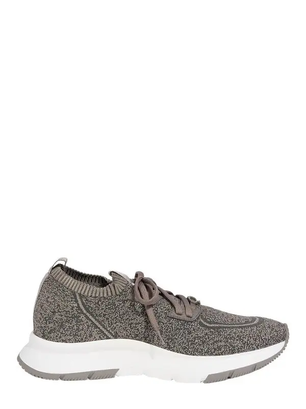 GIANVITO ROSSI Glover Stretch-knit Sneakers - Gray