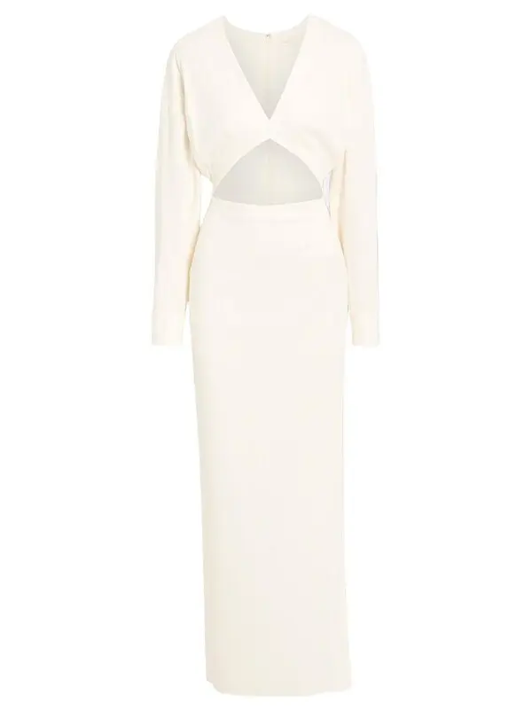 Lapointe Cutout Crepe Maxi Dress - Ivory