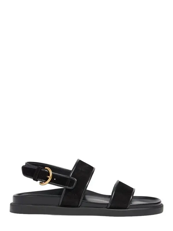 GIANVITO ROSSI Bilbao Suede Sandals - Black