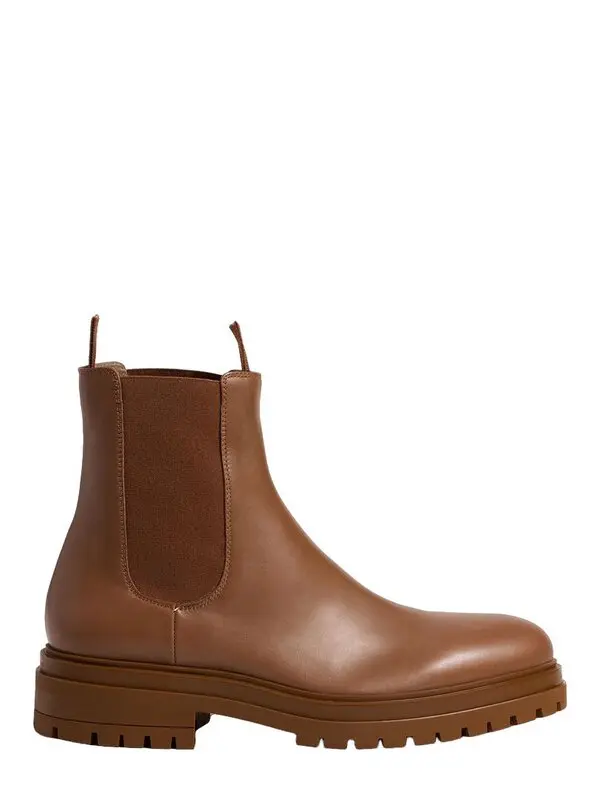 GIANVITO ROSSI Harry Leather Chelsea Boots - Brown