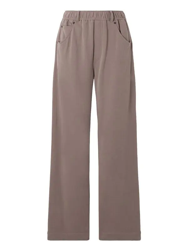 Brunello Cucinelli Cotton Wide-leg Pants - Brown