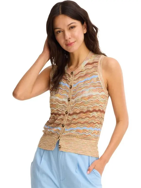 Allison Kya Sleeveless Vest - Blue