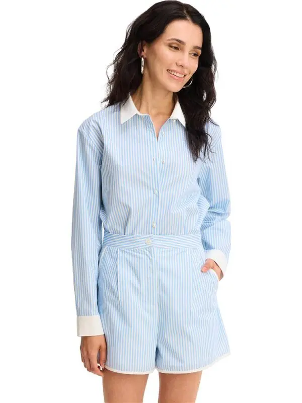 Allison Claudia Shirt - Blue / Stripe