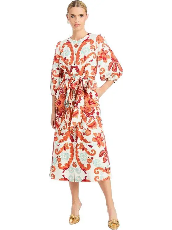 Mestiza New York Suzanna Printed Midi Dress - Natural