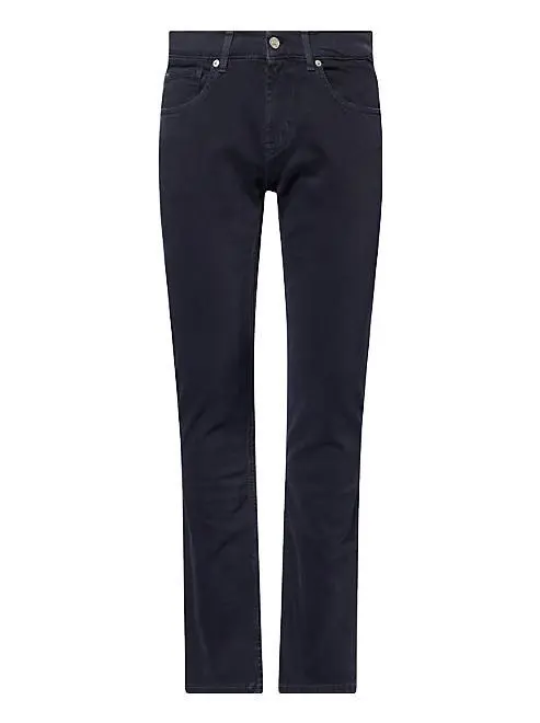 7 For All Mankind Straight-leg Stretch-denim Jeans - Ultra Marine