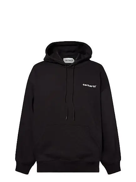 Carhartt Work In Progress Printed Relaxed-fit Cotton-blend Hoodie - Black