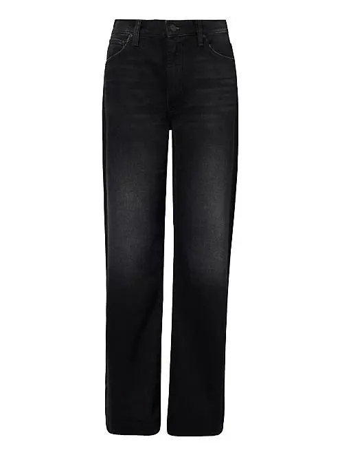 MOTHER The Dodger Sneak Wide-leg Denim Jeans - Black Hole