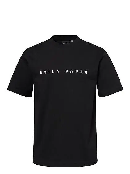 DAILY PAPER Alias Brand-embroidery Cotton-jersey T-shirt - Black