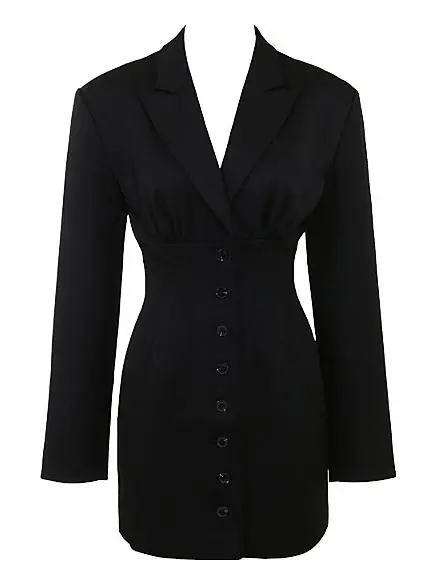 House Of Cb Georgia Stretch-woven Blazer Dress - Black