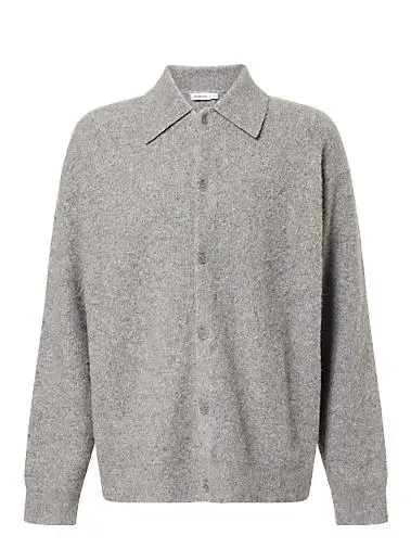 Simkhai Richie Collar Cashmere-blend Cardigan - Heather Grey