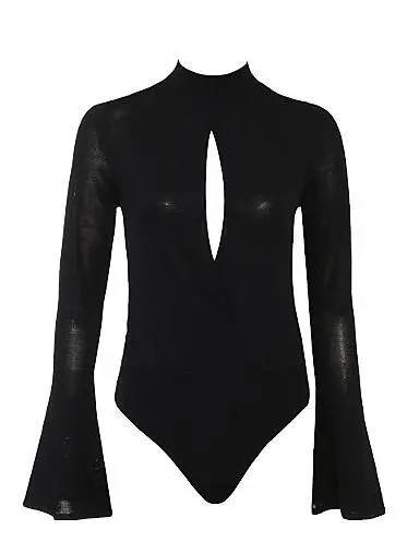 House Of Cb Lois High-neck Bodysuit - Black