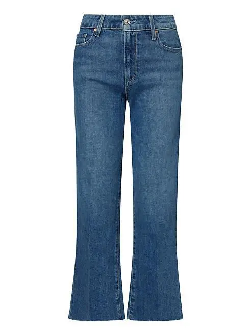 Paige Leenah Ankle Raw-hem Denim Jeans - Traverse
