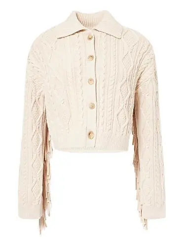 Simkhai Virginia Cropped Cardigan - Sand