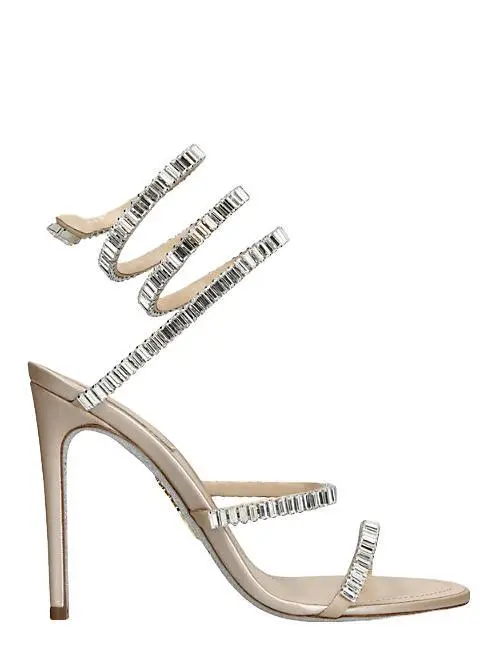 Rene Caovilla Cleo Spark 105 Heeled Sandals - Beige Comb