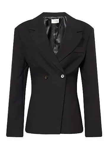 Dissh Cinch-waist Double-breasted Stretch-woven Blazer - Black