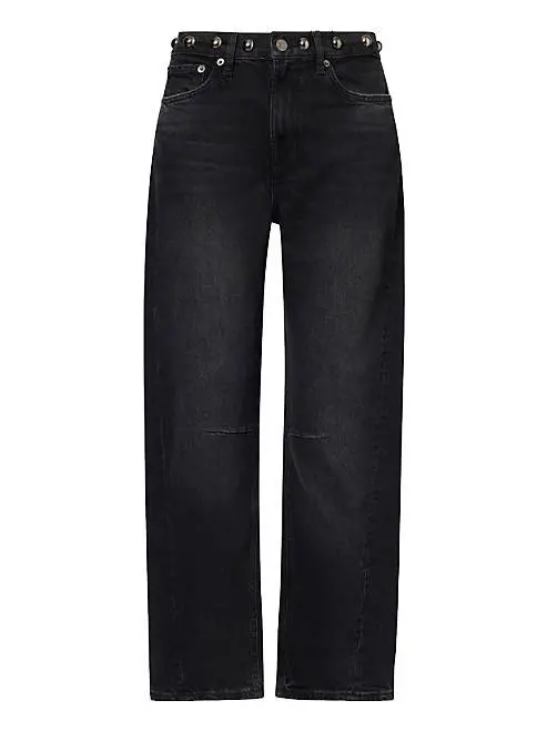 Rails Samo Studded Barrel-leg Denim Jeans - Samo Black Stone Studded
