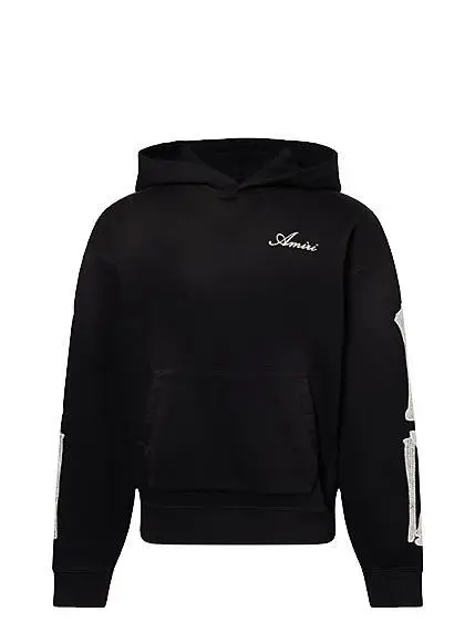Amiri Bones Oversized Cotton-jersey Hoodie - Black