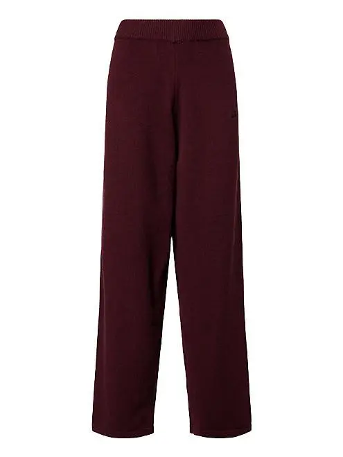 RU & ROCKA Knitted Jogging Bottoms - Burgundy