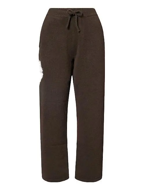 THE COUTURE CLUB Monogram Knitted Jogging Bottoms - Brown