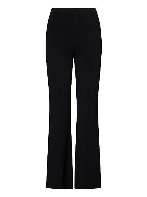 Theory Kick-flare Stretch-woven Trousers - Black