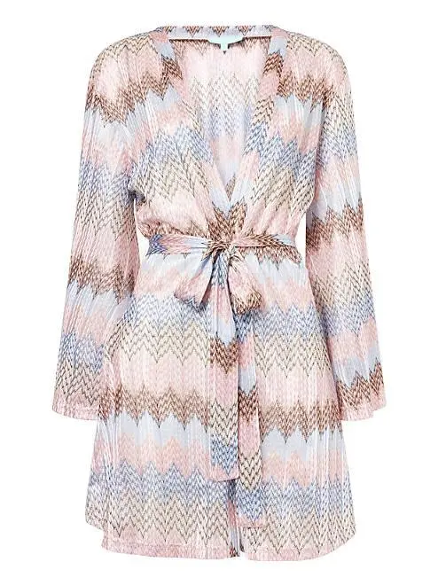 Melissa Odabash Anna Zigzag-stripe Knitted Kaftan - Zigzag Stripe