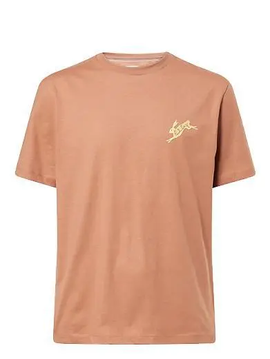 Paul Smith Rabbit-logo Crewneck Cotton-jersey T-shirt - Rust