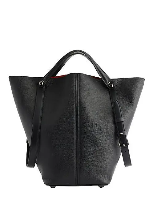 MAISON MARGIELA Dress-age Medium Leather Tote Bag - Black/black/orange