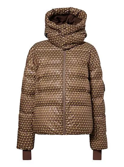 MY SUNDAY SKI Apricity Nylon Ski Jacket - Chocolate/gold