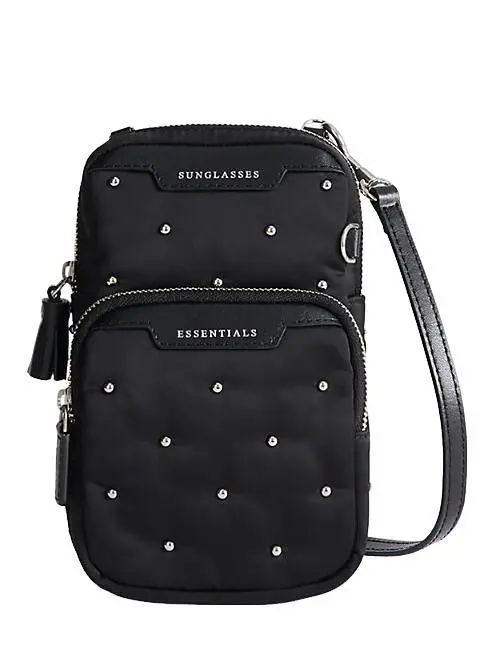 ANYA HINDMARCH Studs Essentials Satin Cross-body Bag - Black