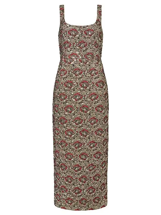 Simkhai Ravenna Stretch-woven Midi Dress - Ruby Multi